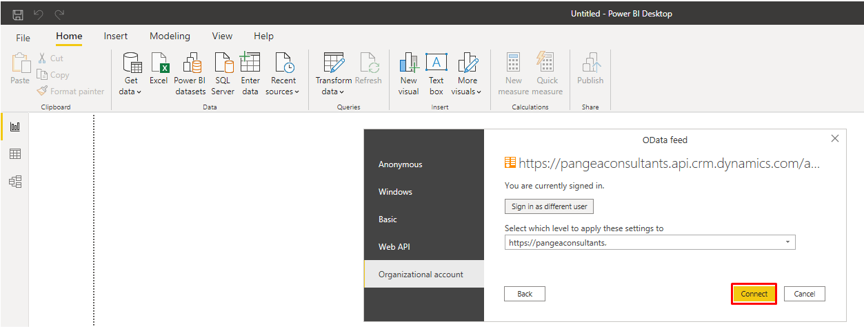 Power BI Desktop with Microsoft Dynamics 365 integration